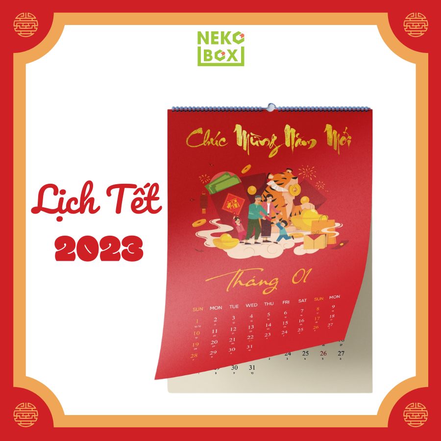Địa chỉ in lịch 2023 âm và dương đúng yêu cầu của khách hàng – Neko Box